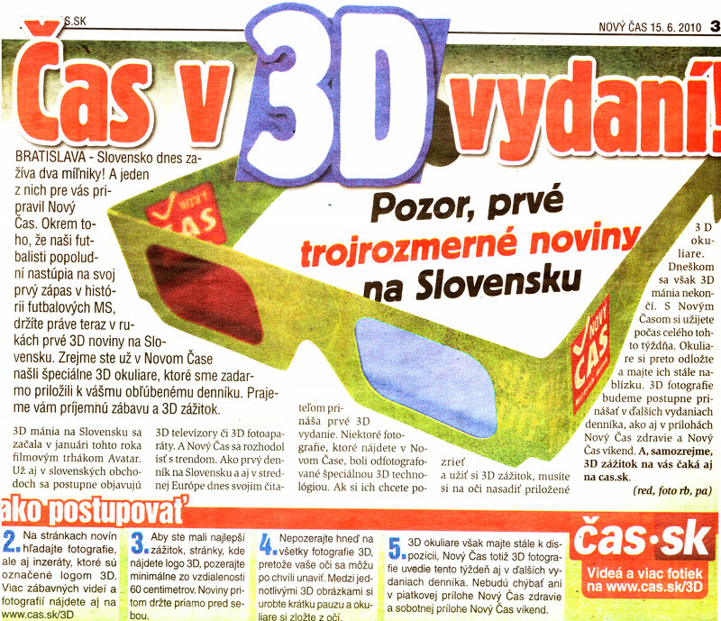 DSL.sk - Nový Čas dnes vyšiel v "3D"