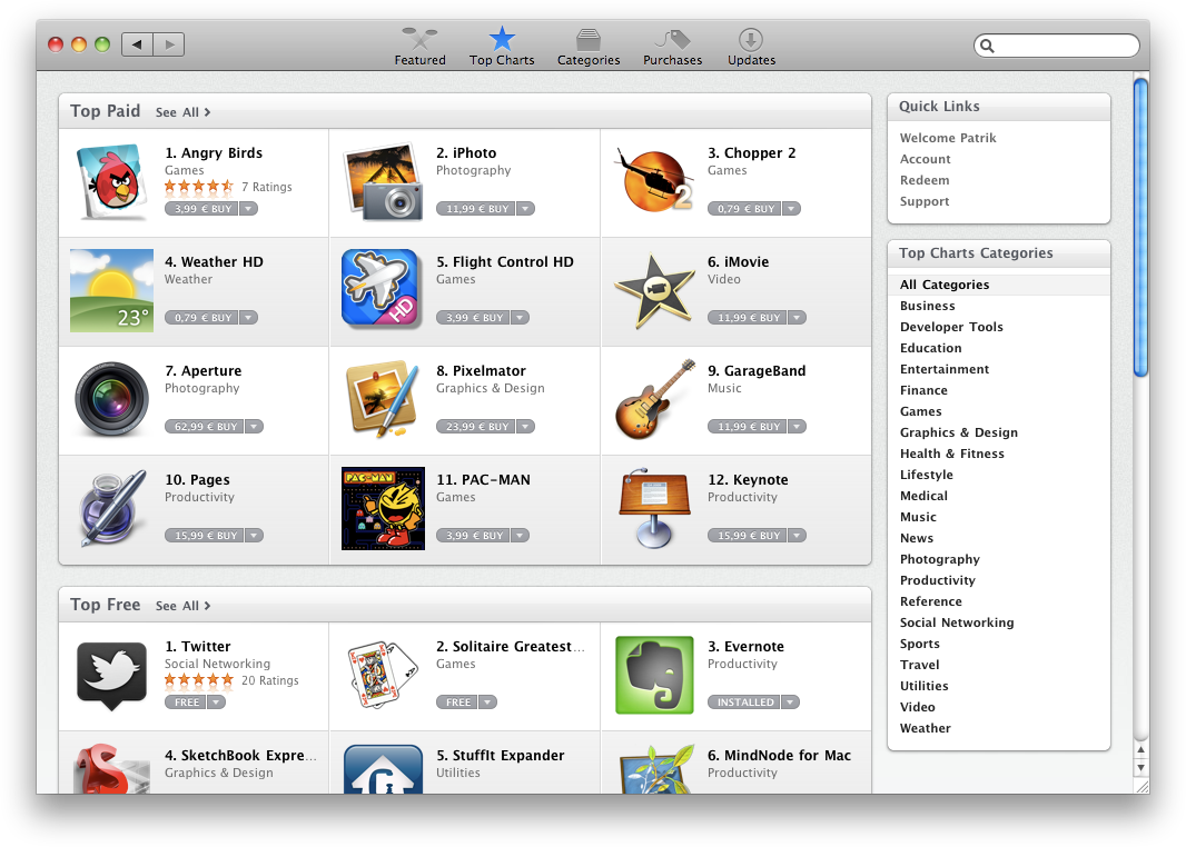 DSL.sk - Apple spustila App Store pre Mac OS X